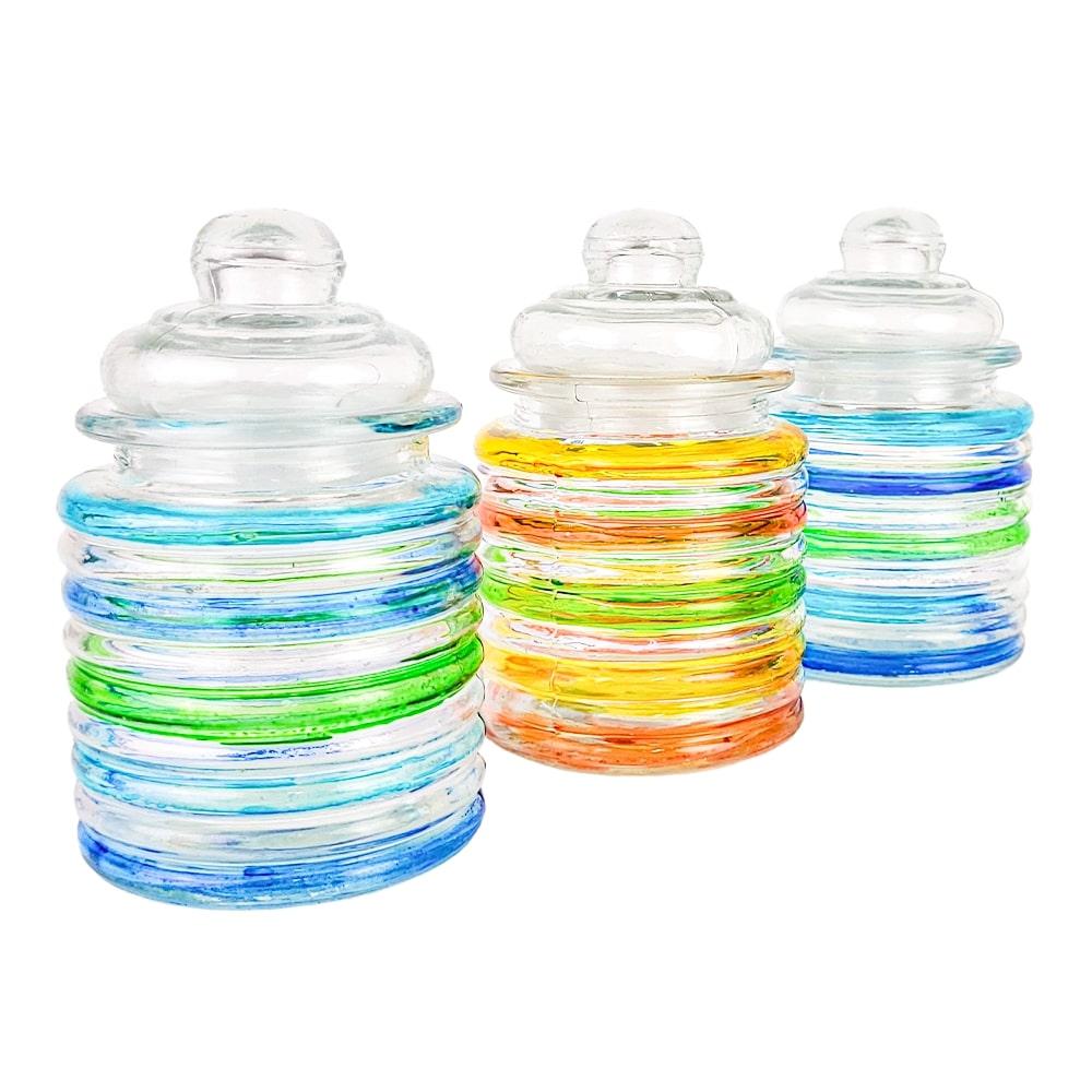 Kit Potes de Vidro Glass Canister 3 Peças-100ml